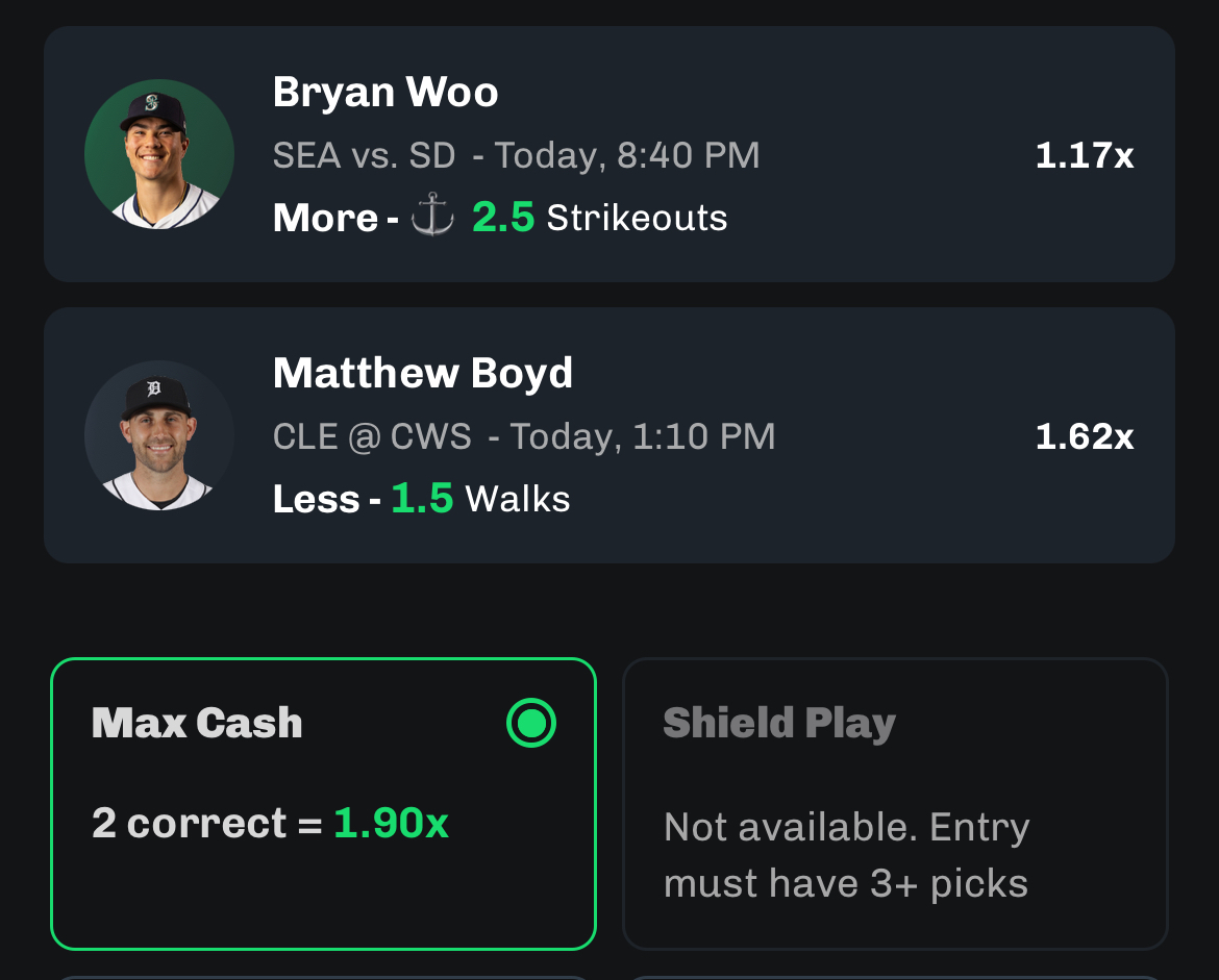 Best Props Today (Wed 9/11)