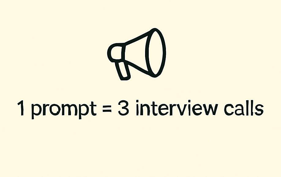 1 prompt = 3 interview calls?