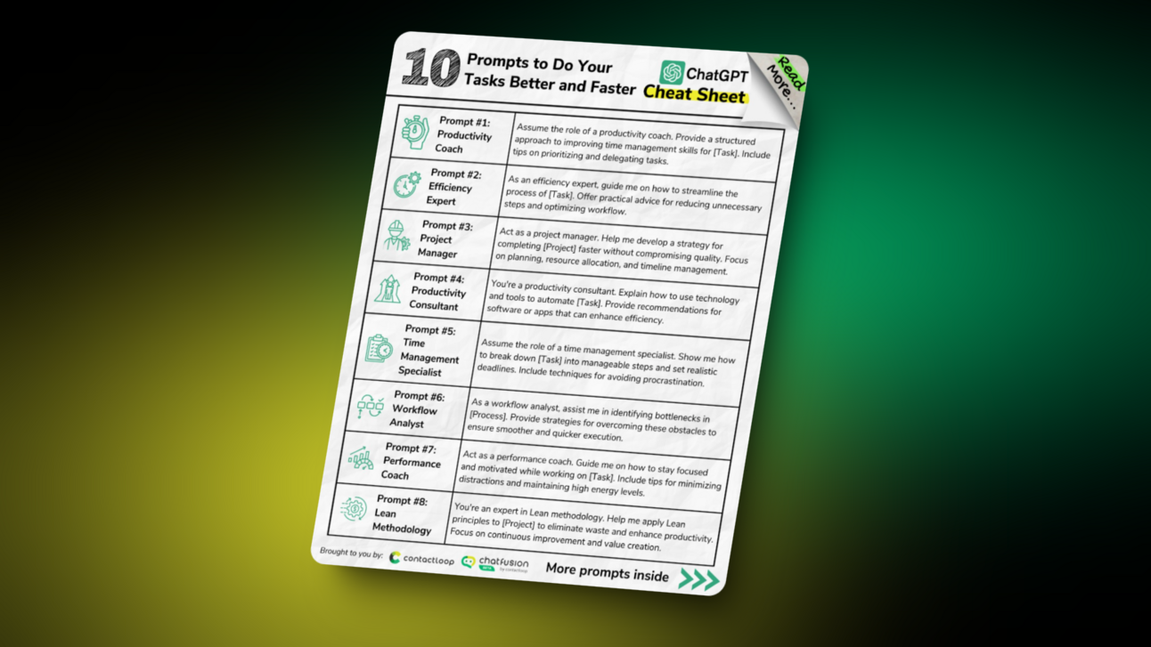 🚀 10 Prompts to do Your Tasks Better and Faster