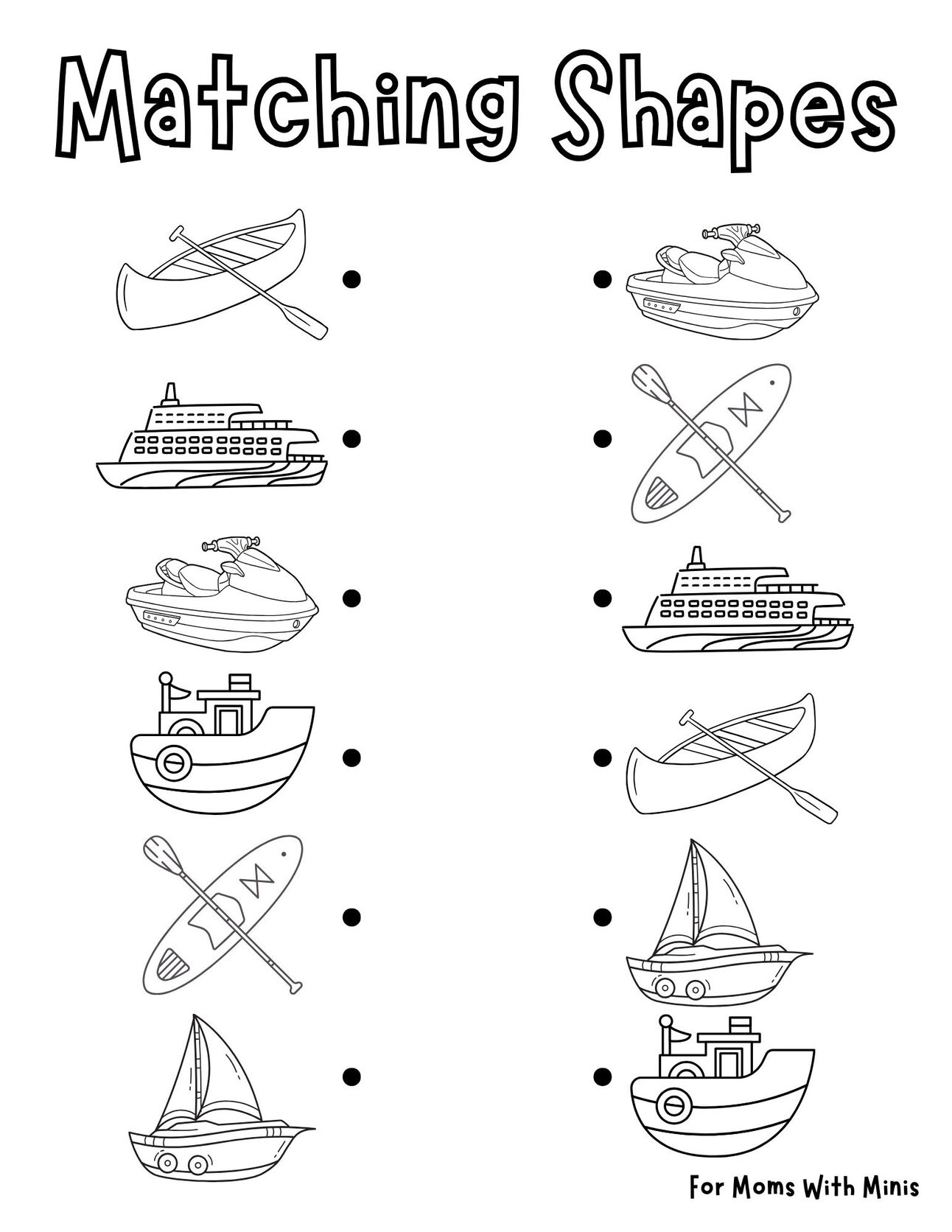 Boat Matching Shapes