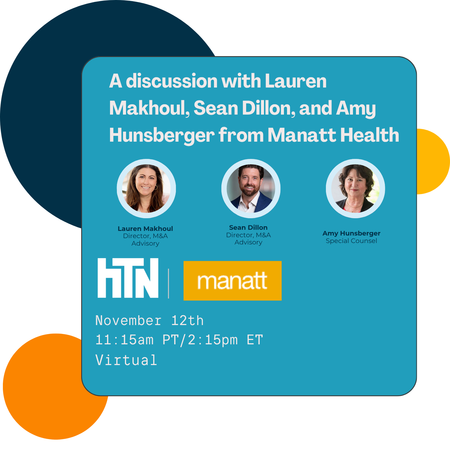 A discussion with Lauren Makhoul, Sean Dillon, and Amy Hunsberger from ...