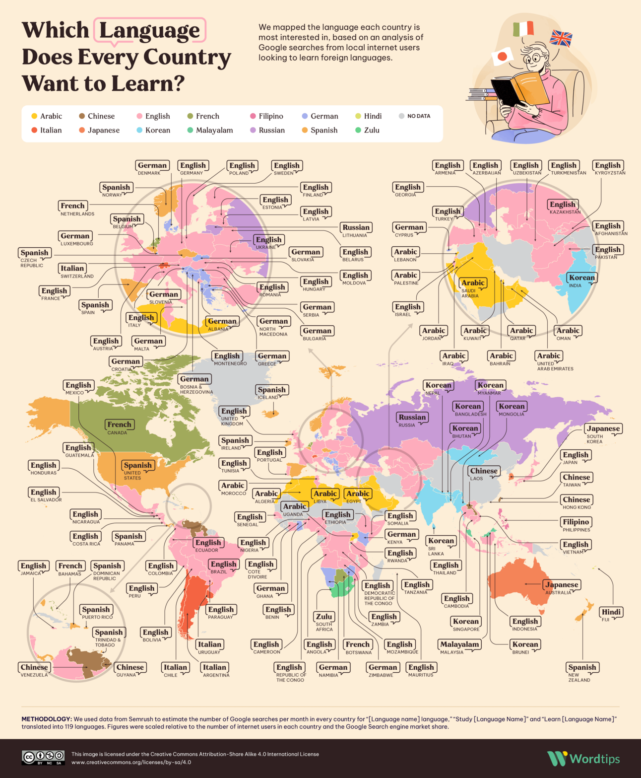 11 Midweek Maps: Which Language Does Every Country Want to Learn?