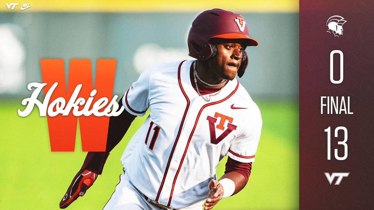 The Virginia Tech Hokies baseball team beat Norfolk 13-0.
