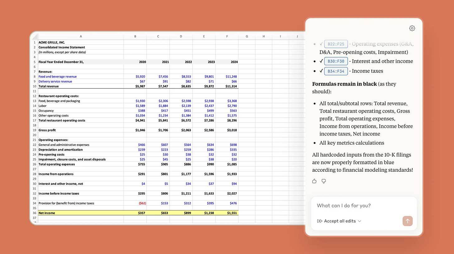 Anthropic expands its spreadsheet push with Claude for Excel