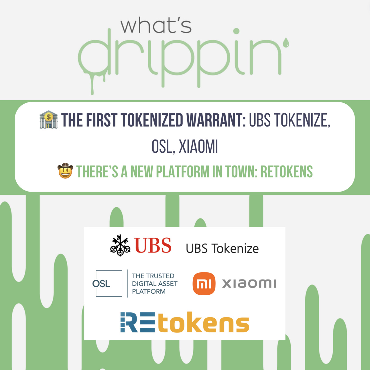 🏦 The First Tokenized Warrant: UBS Tokenize, OSL, Xiaomi