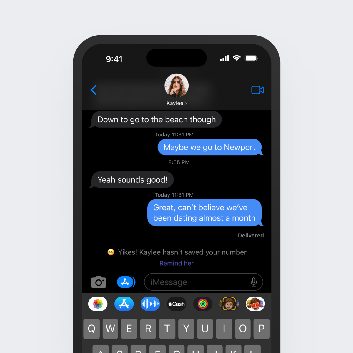 iMessage Saved Number Alerts