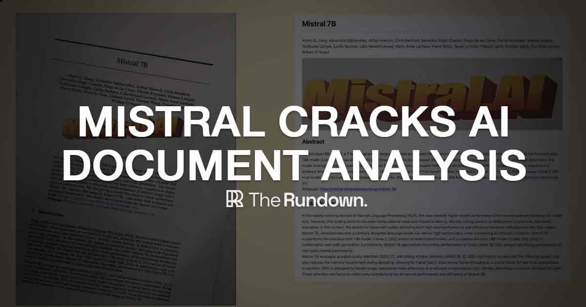 Mistral cracks AI document analysis