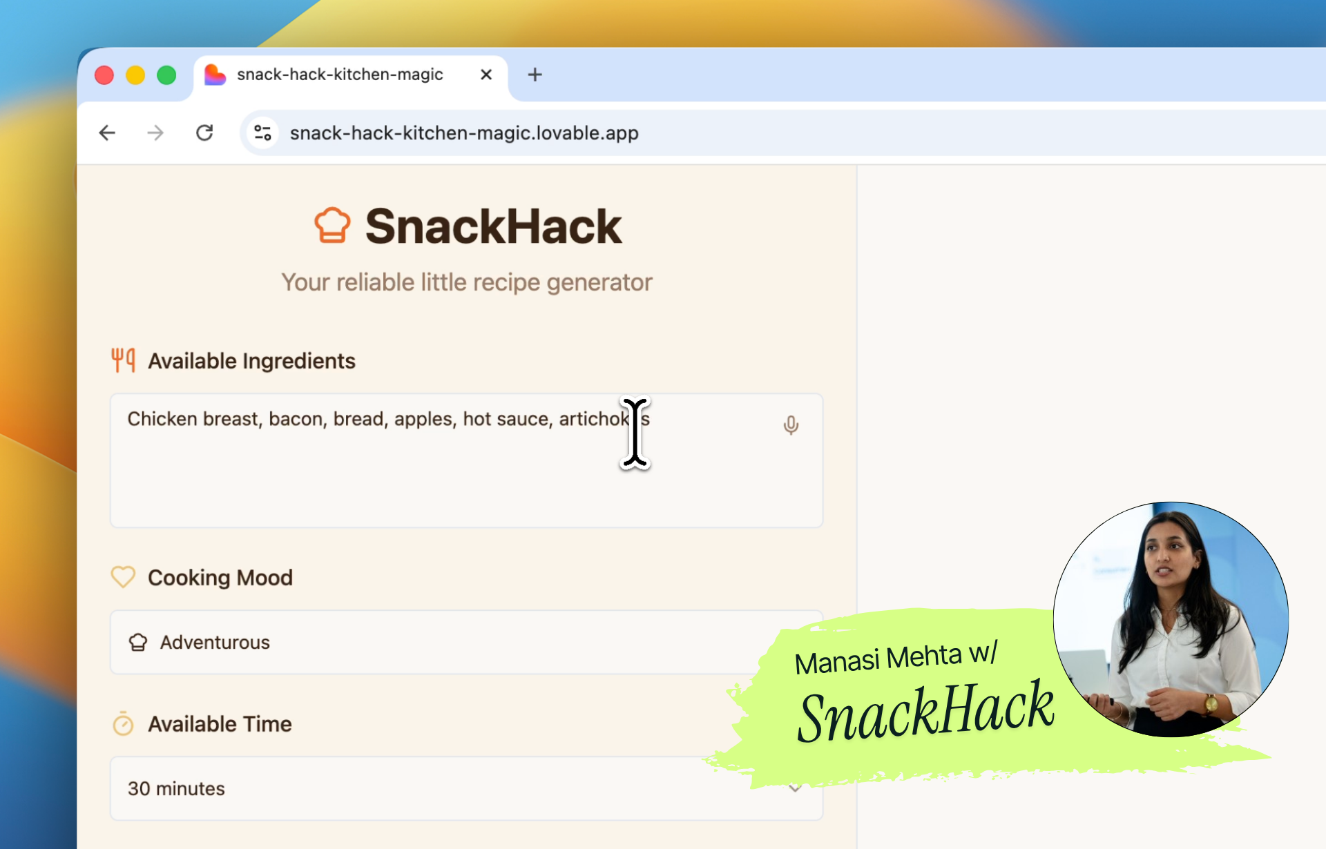How this student built an app that helps you cook dinner in a fun (and surprising) way 🍝 ...
