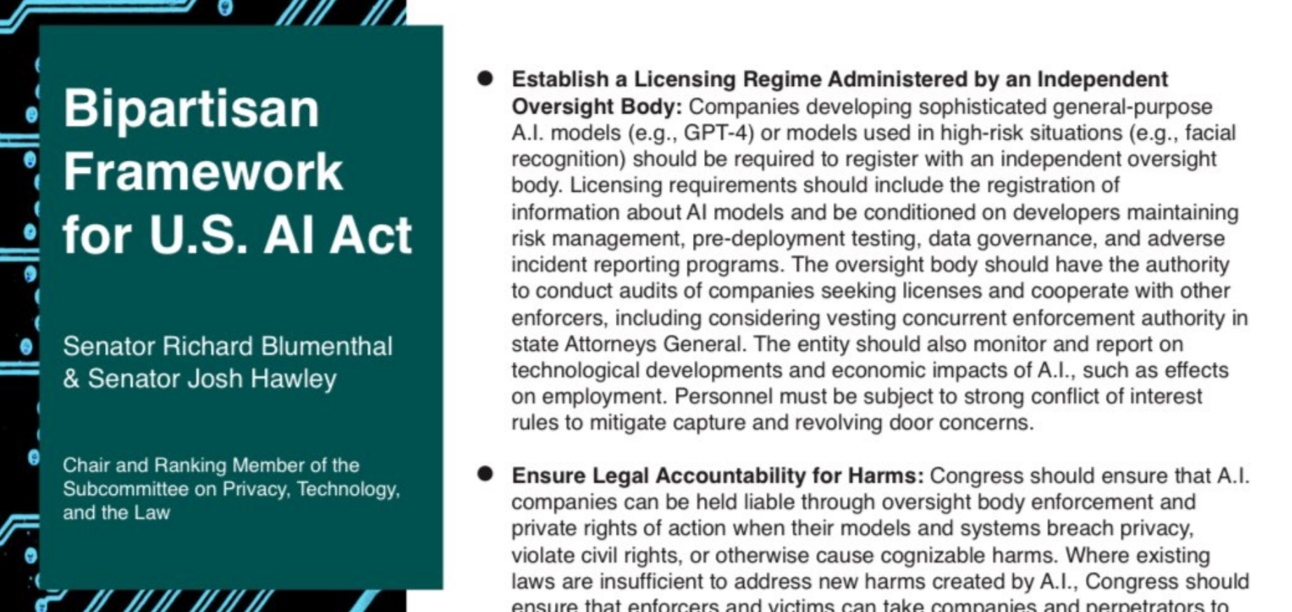 United States A.I. Act framework released