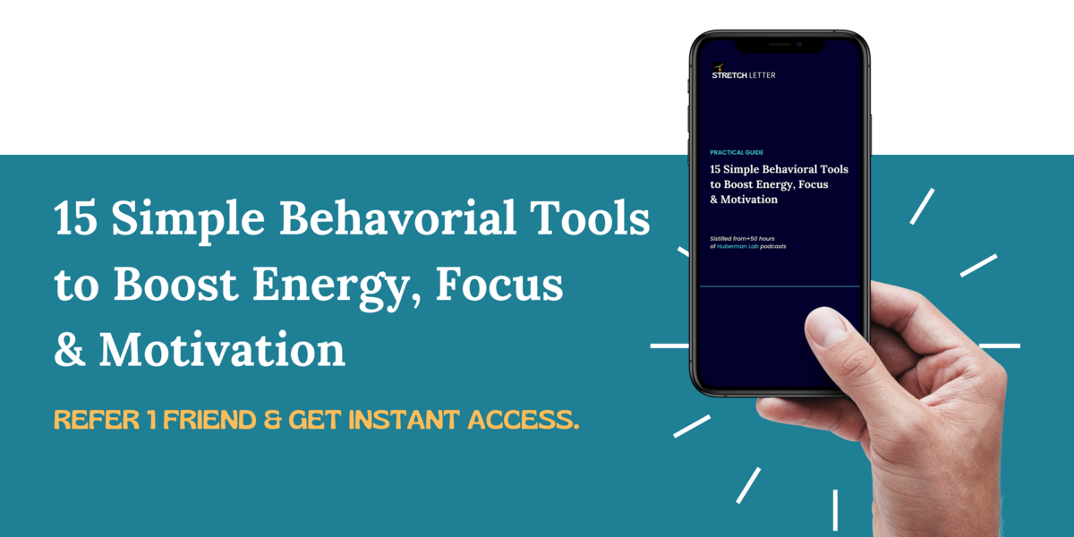 15 Simple Behavioral Tools (Free guide!), Cold Showers & Newsletter Reco