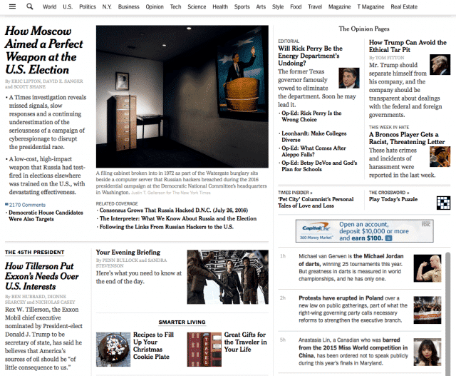 Standardizing on New York Times for Core News Input