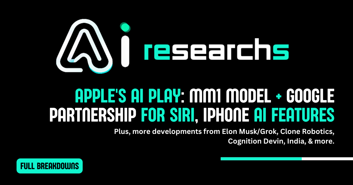 🍎 AI Race Heats Up: Apple's MM1 & Gemini Integration