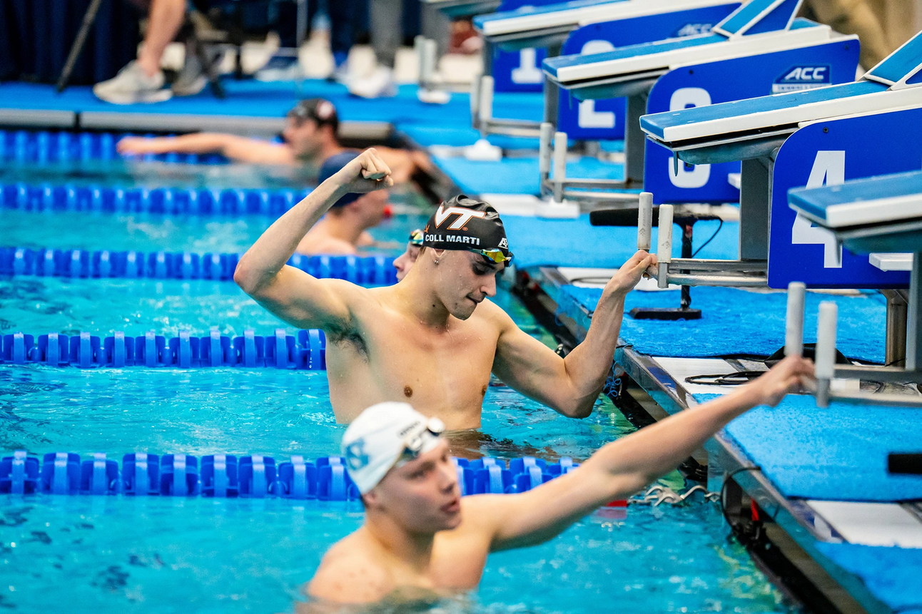 The Virginia Tech Hokies swim and dive team has competed three days at ...