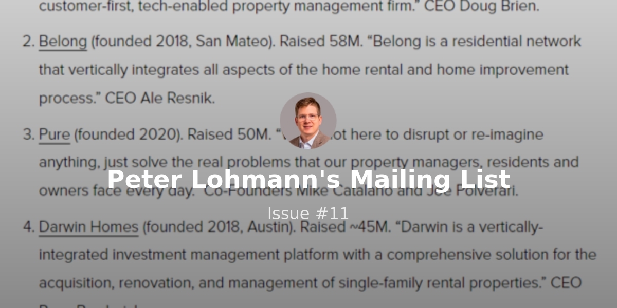 Peter Lohmann's Mailing List - Issue #11