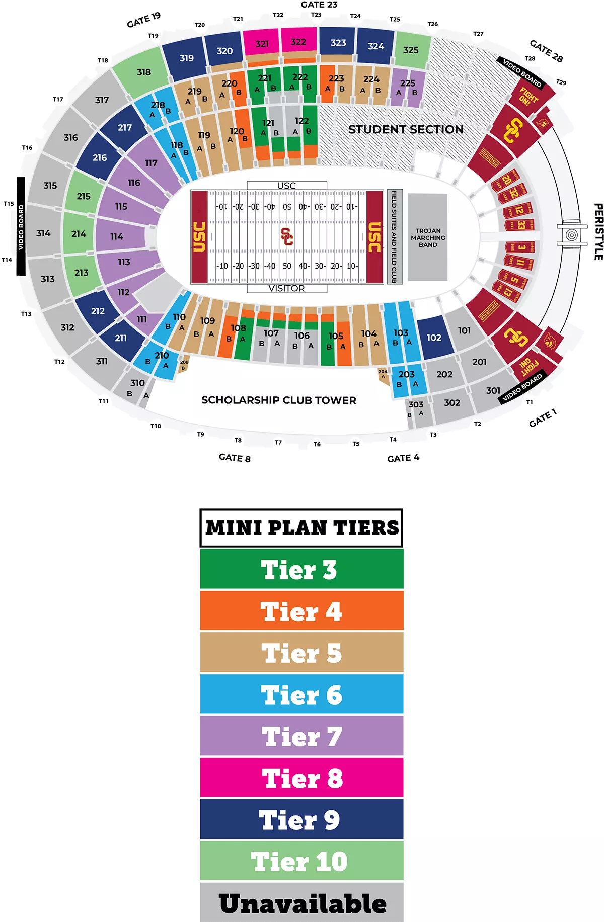 Buy a bundle of USC Trojan football tickets for cheap with the Mini Plan.