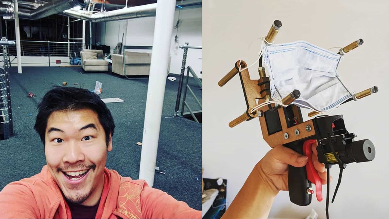 YouTuber Creates Face Mask-Launching Gun