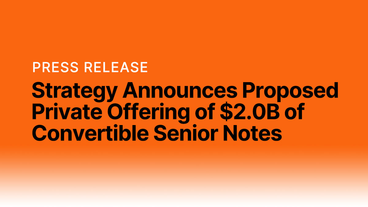 (Micro)Strategy Offers $2B Convertible Note | Launchy - The best ...