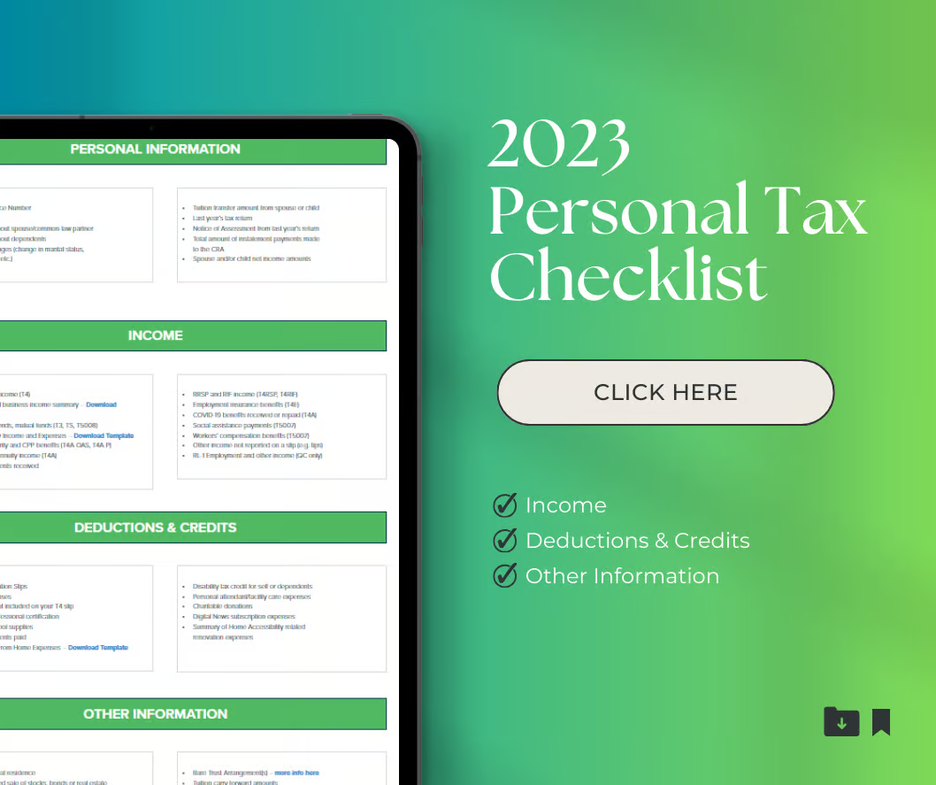 2023 Personal Tax Checklist