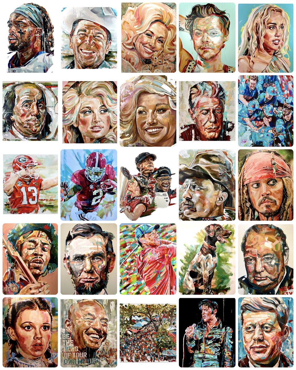 25 of my recent works in one collage
