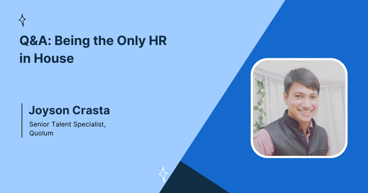Q&A: Being the only HR with Joyson Crasta