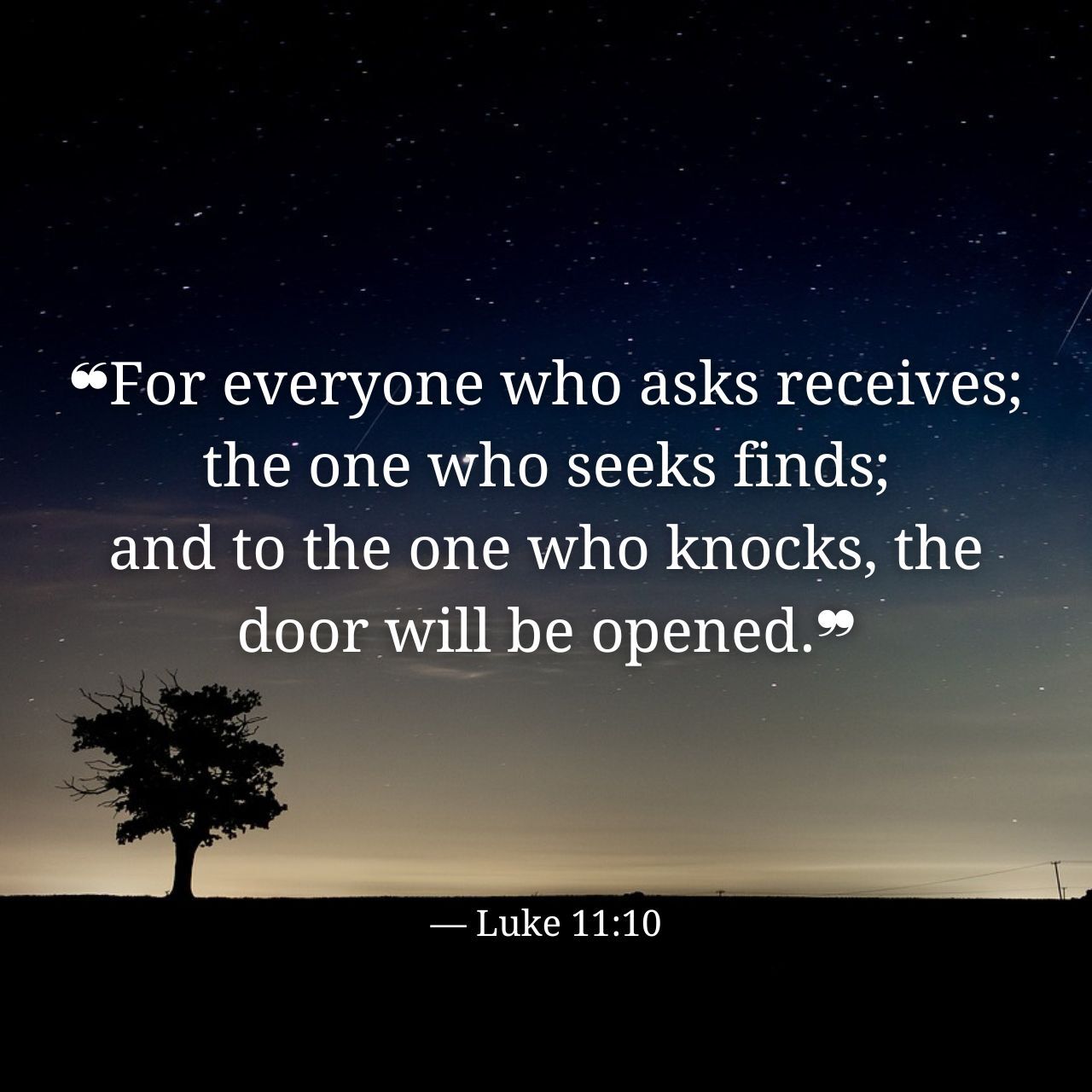 Verse of the Day: Luke 11:10