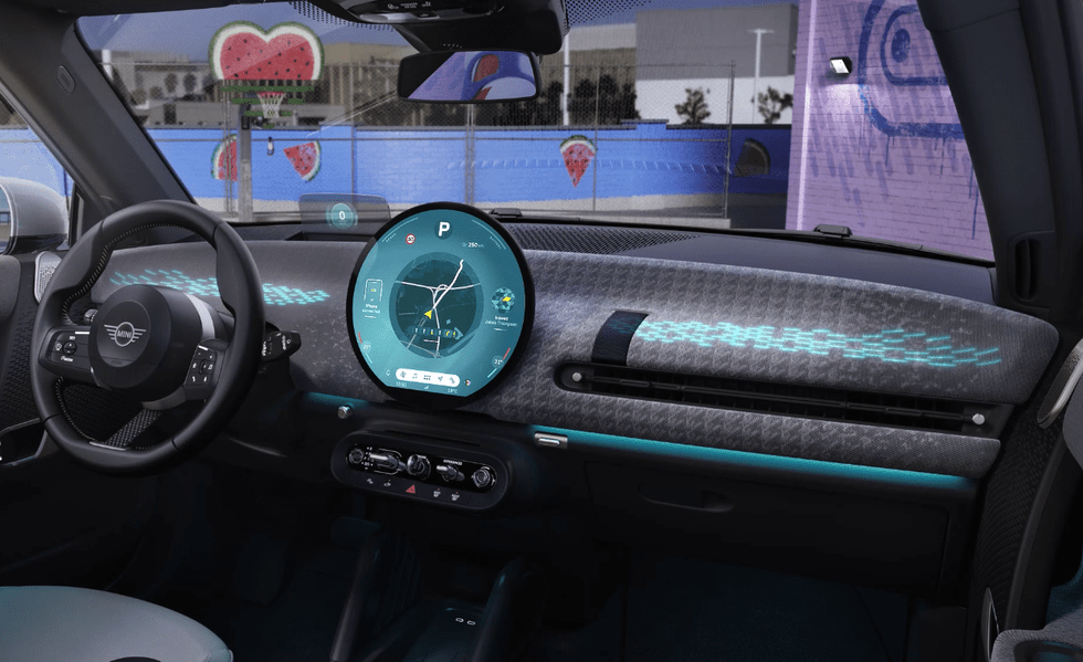 Mini Cooper Shows Off Their High Tech New Circular OLED Display