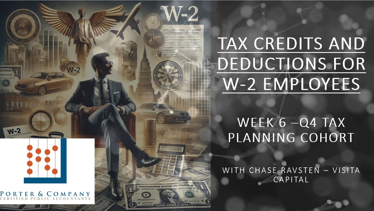 Free Invitation to Week 6 – Q4 Tax Planning Cohort