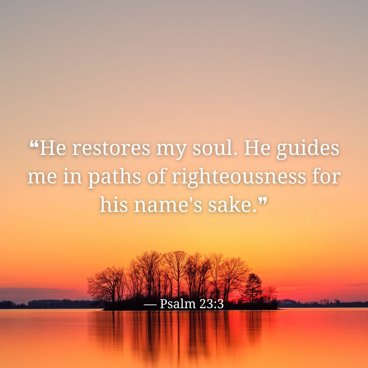 Verse of the Day: Psalm 23:3