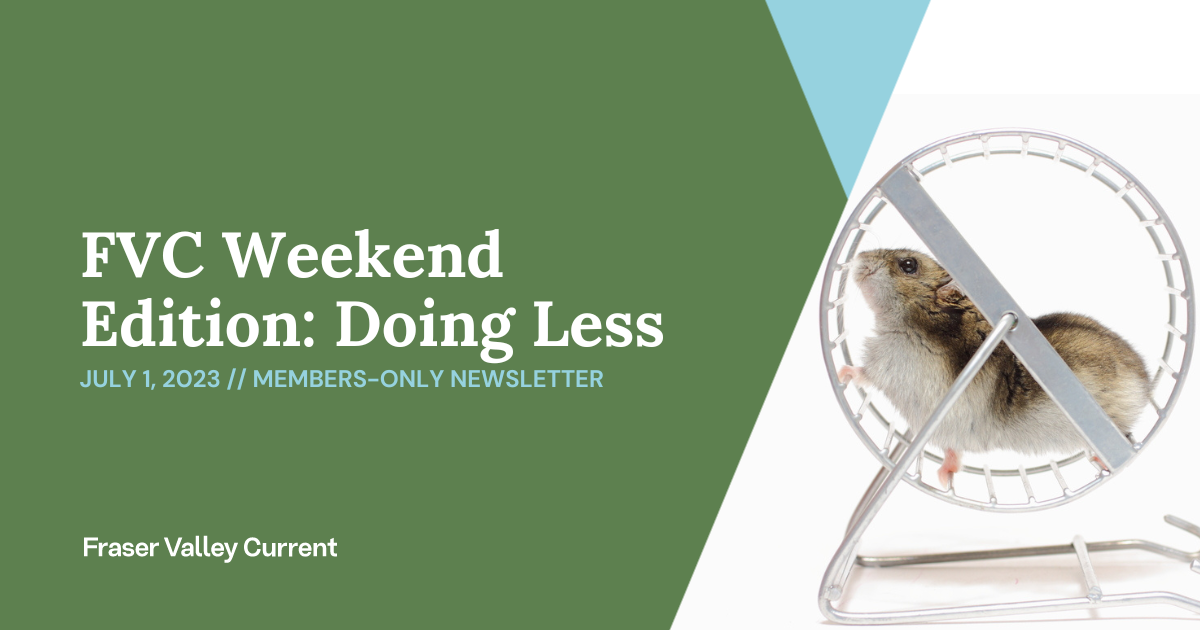 FVC Weekend Edition No. 12—Doing less
