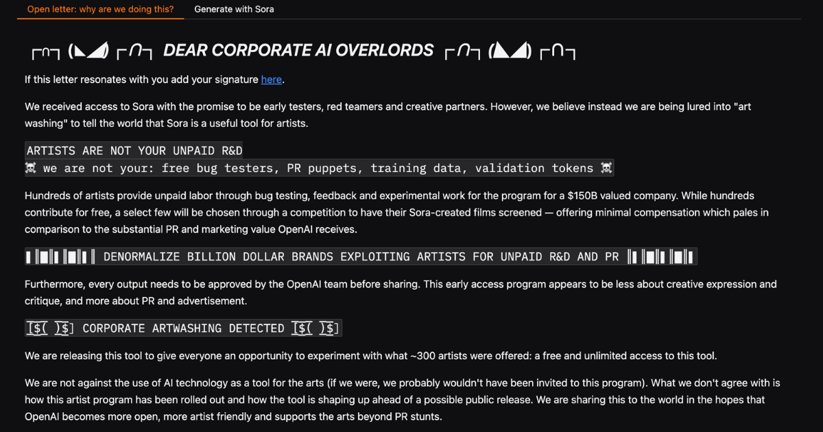 🤯 Angry Artists leak OpenAI's Sora