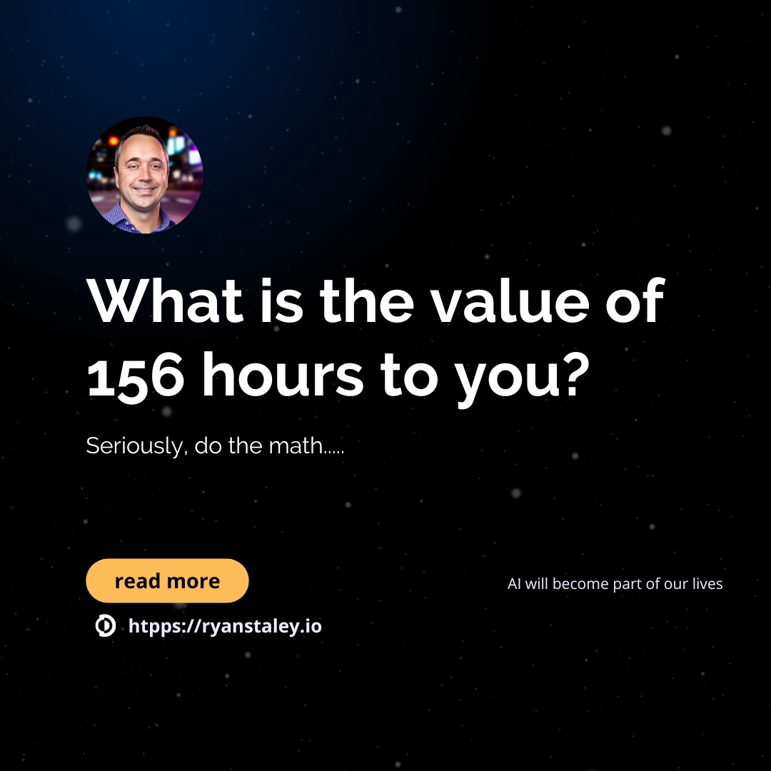 What is the value of 156 hours to you?