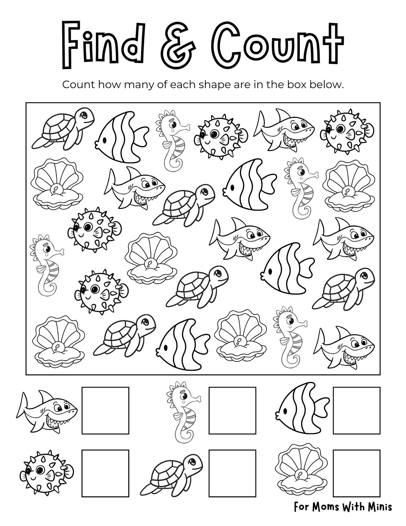 Ocean Themed Find and Count