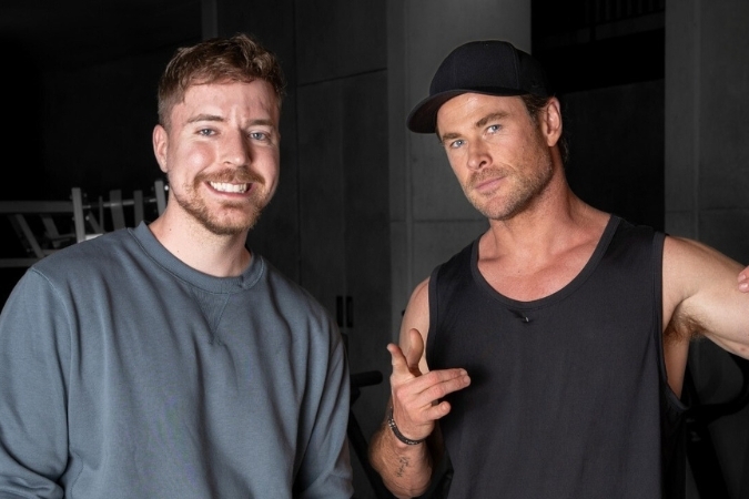 Chris Hemsworth and Mr. Beast Crush an Epic Full Body Workout