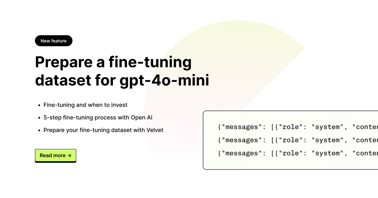 Prepare a fine-tuning dataset for gpt-4o-mini