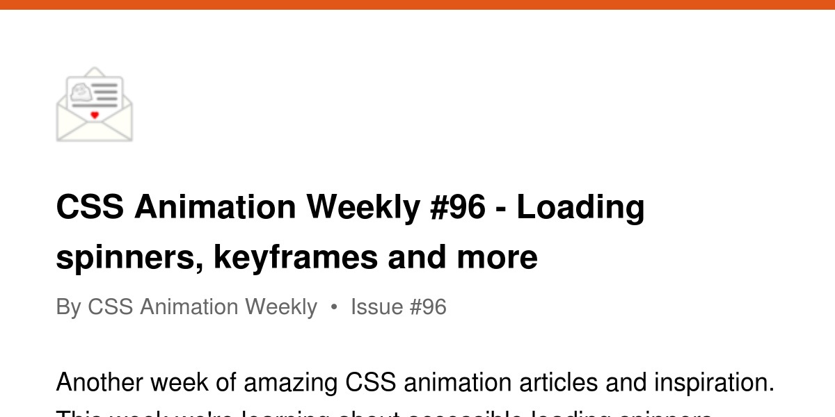 CSS Animation Weekly #96 - Loading spinners, keyframes and more