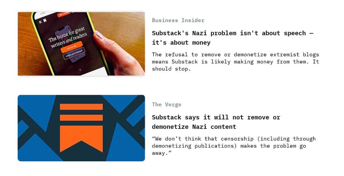 We got Substack to admit its Nazi problem