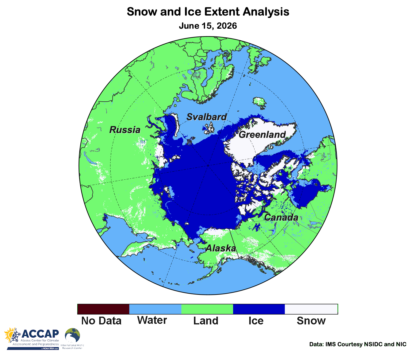 Arctic Sea Ice and Snow Cover Mid-June 2026 Update