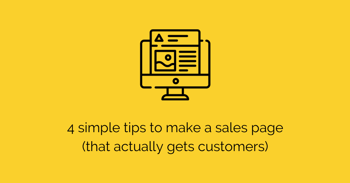 How to build a sales page