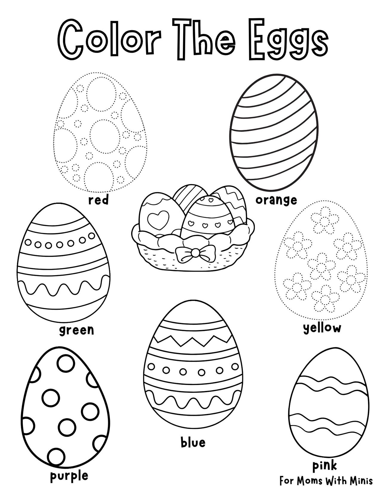 Color The Easter Eggs