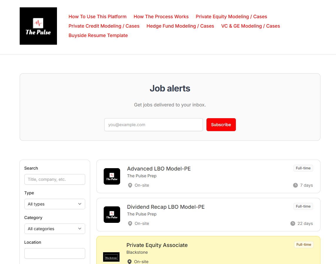 "The Pulse" -- #101 / 1 Month Until Oncycle PE Recruiting