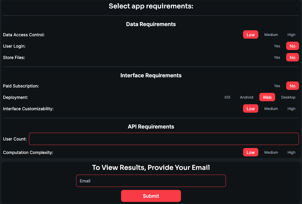 Introducing: The NoCode Software Selector!