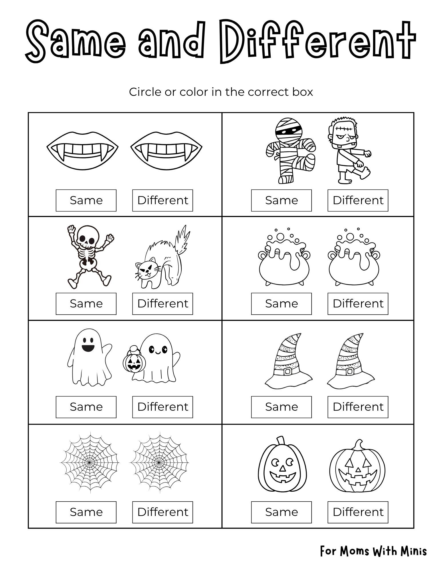 Halloween Same and Different