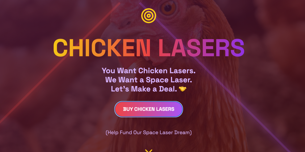Chicken lasers v space lasers