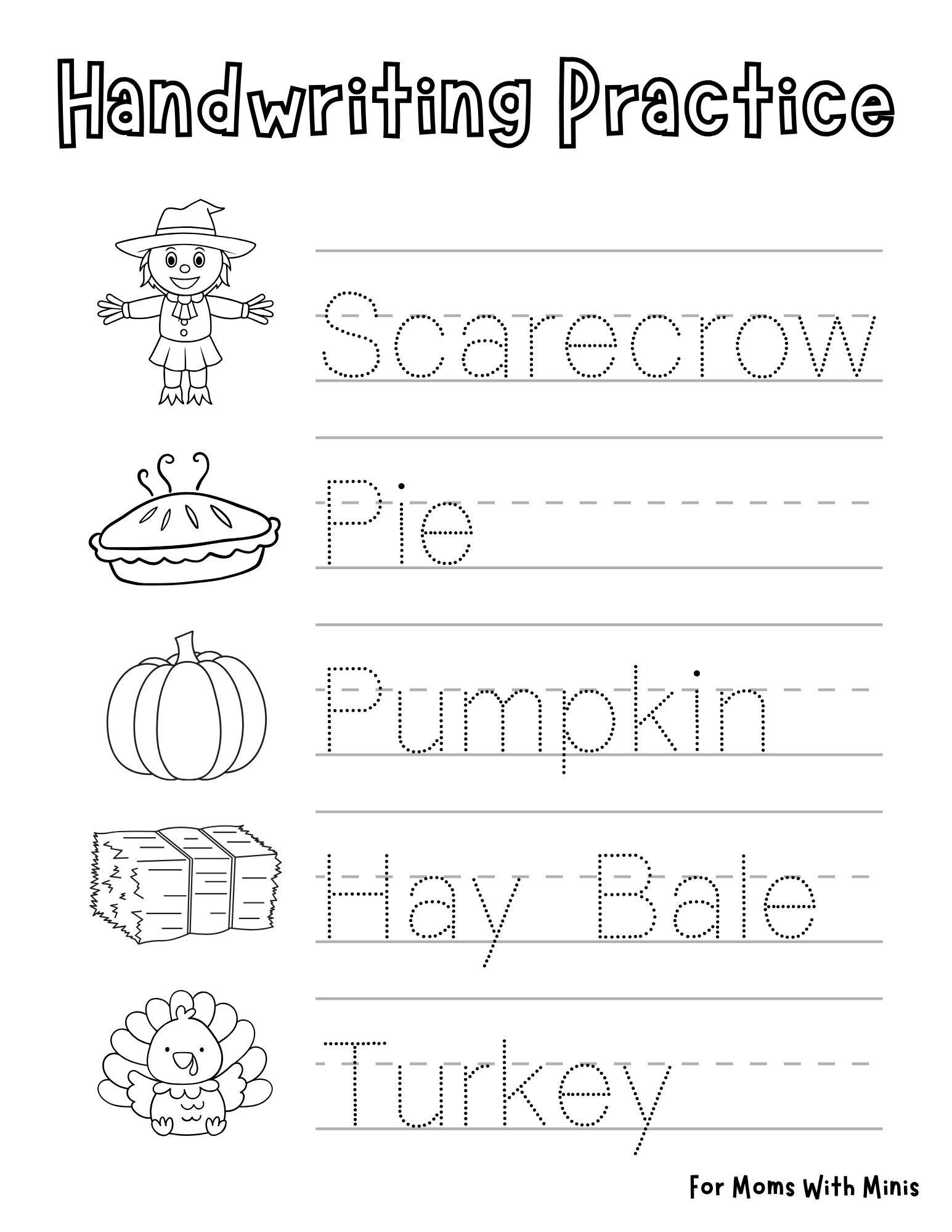 Fall Handwriting Practice