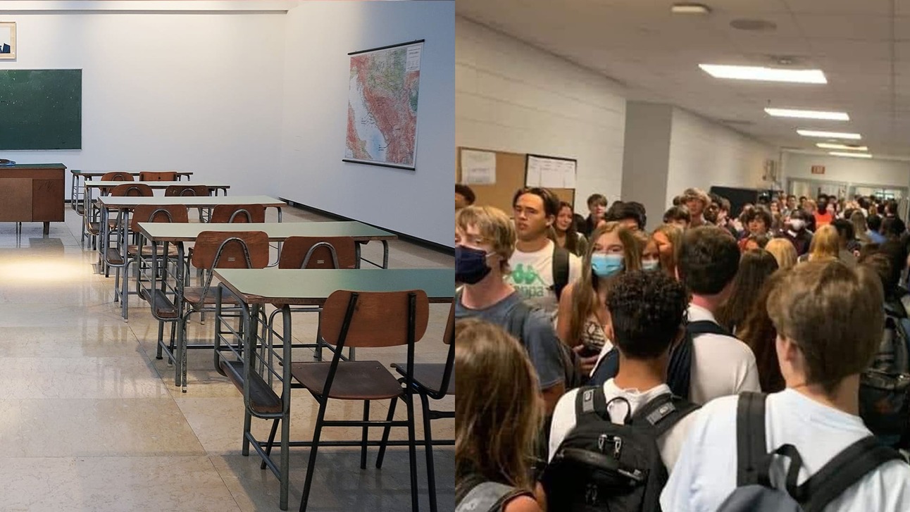 Student Suspended After Viral Pictures Shows School With No Masks