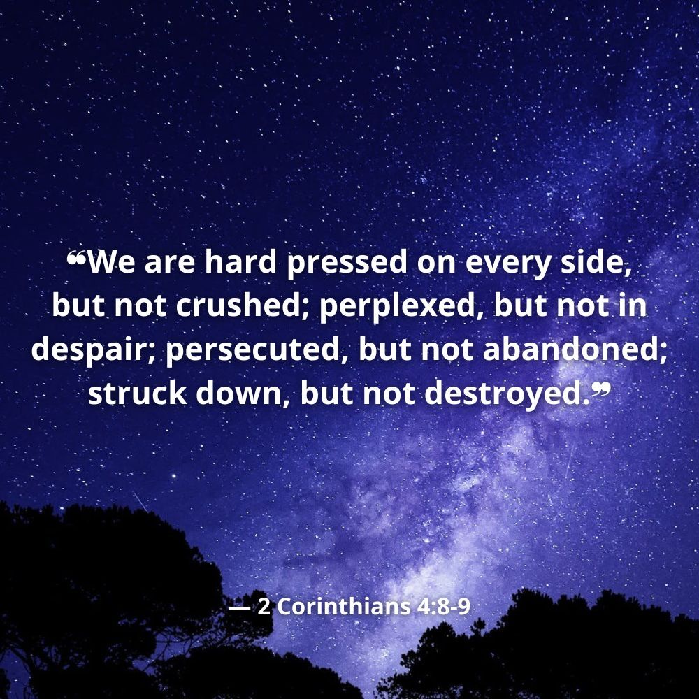 🙏 Verse of the Day: 2 Corinthians 4:8-9