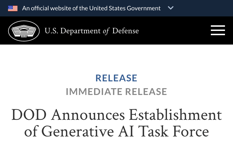 DoD's AI task force