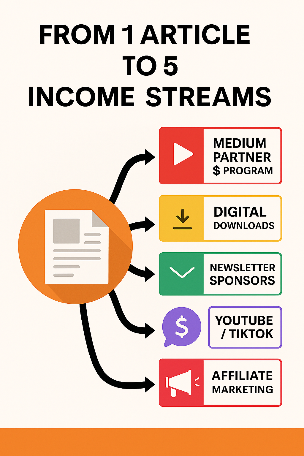 How to Turn One Medium Article into 5 Income Streams in 2025 (Content ...