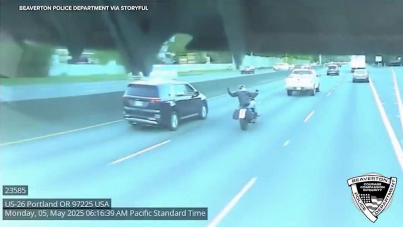 Stunning Video Shows Minivan Plowing Into Motorcycle