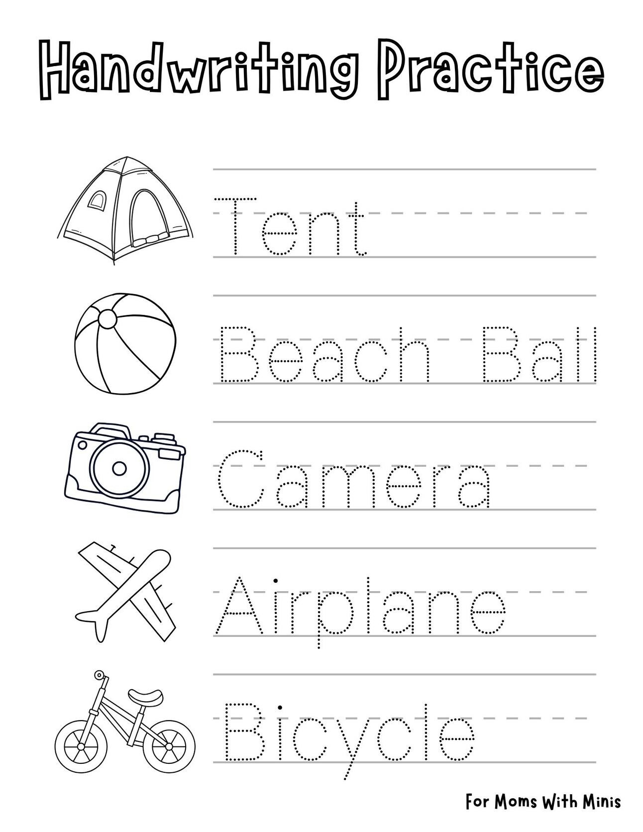 Summer Handwriting Practice